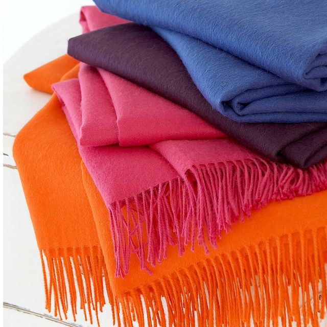 Merino & Cashmere Herringbone Throws