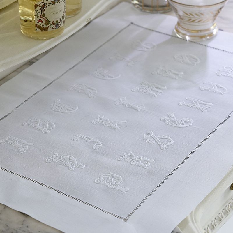 Alphabet Linen Dressing Table Mat