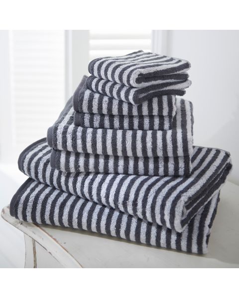 dark grey patterned towels
