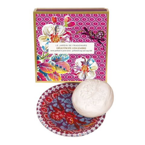 Fragonard Heliotrope Soap & Soap Dish
